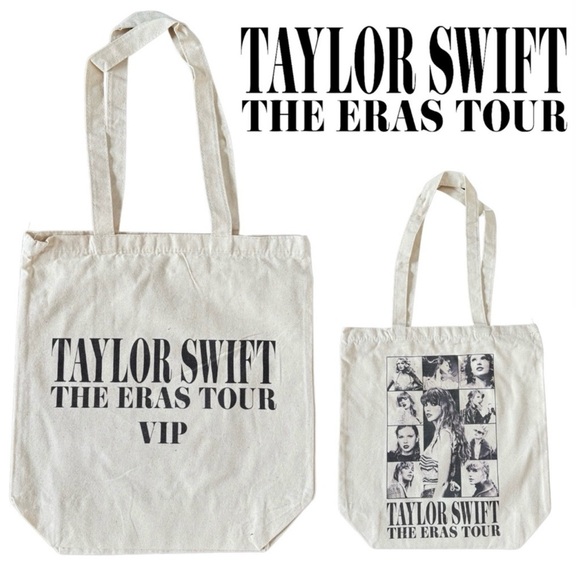 Taylor Swift | Bags | New The Eras Tour Vip Canvas Tote Bag Taylor ...